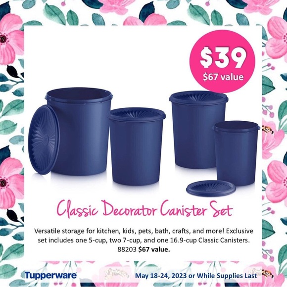 Tupperware | Kitchen | Tupperware Classic Canister Set Of 4 | Poshmark